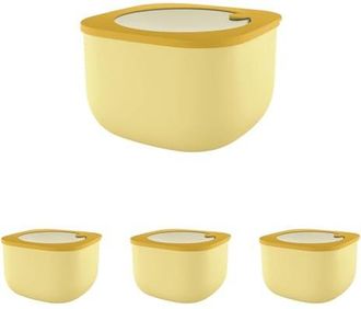 Guzzini Kitchen Active Design, STORE&MORE Dicht schlie&szlig;ende Dosen f&uuml;r K&uuml;hlschrank/Gefrierschrank/Mikrowelle, Hoch (L) - Ocker, 19,5 x 19,5 x h12,3 cm | 2800 c