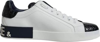 Dolce & Gabbana Baskets Portofino en cuir - Homme - Chaussures - Blanc - Taille: 40 EU