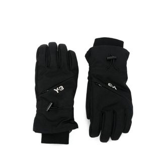 Yohji Yamamoto Logo-print Zip-detail Gloves