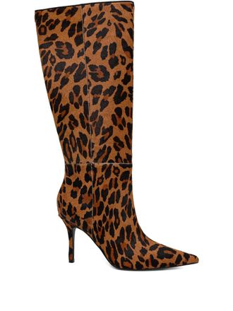 Guess Co bottines Gressa &agrave; imprim&eacute; animalier - Marron
