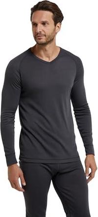 Mountain Warehouse Haut &agrave; col en V Talus pour Homme - Tee-Shirt Thermique Chaud, &agrave; Forte &eacute;vacuation de lhumidit&eacute;, s&eacute;chage Rapide, Couche de Base l&eacute;g&egrave;re - pour lhiver Gri