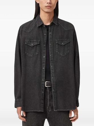 AllSaints chemise Fenton &agrave; poche poitrine - Noir