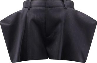 sacai Femme, Shorts, Noir, Taille: 40 FR Chalk Stripe Shorts