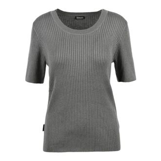 Blauer Sottogiacca Cannettato - - Knitwear - Damen - Gr&uuml;n - L