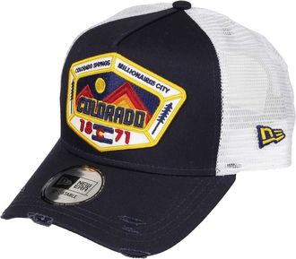 New Era Colorado Distressed A-Frame Trucker Cap - One-Size