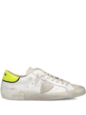 Philippe Model baskets Prsx à design patchwork - Blanc