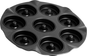 Zenker 7426 Special Creative Apfelküchli-Backblech für 8 Stück - Einfach & gesund backen, Antihaft, Ø33 cm, Schwarz