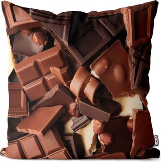 Void Watches Schokolade Süßwaren Schoko Kissenbezug Kissenhülle Sofakissen Kissen Deko Weihnachten Winter Weihnachtsdeko, Kissen Größe:50 x 50 cm