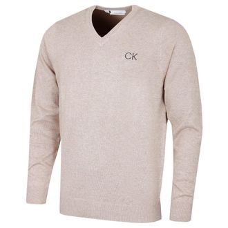 Calvin Klein Golf Herren V-Ausschnitt-Tour Sweater - Latté - XXXXL