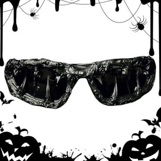 Generico Furtryvl Lunettes fantaisie - Lunettes dHalloween - Protection UV400 - Lunettes tendance et sombres pour hommes et jeunes - Pour cosplay, concert, pla