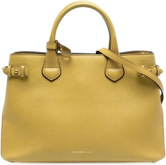 Burberry Hobo Bags - Medium Leather and House Check Banner Satchel - Gr. unisize - in Gelb - für Damen