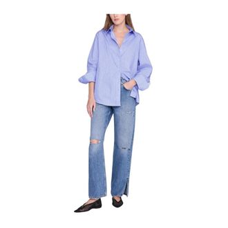 Anine Bing Essie Shirt - - Blouses & Shirts - Damen - Blau - S