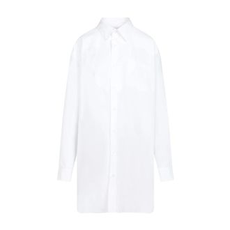 Maison Margiela Poplin Hemdblusenkleid - - Blouses & Shirts - Damen - Wei&szlig; - 2XS