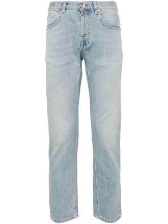 Eleventy jean droit à effet délavé - Bleu