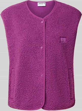Jake*s Casual Regular Fit Weste aus Teddyfell