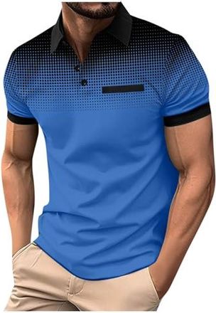 Generic Chemise de golf extensible d&eacute;contract&eacute;e &agrave; manches courtes et col rabattable, l&eacute;g&egrave;re, polyvalente, &eacute;l&eacute;gante, confortable, respirante, pour le travail, 