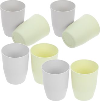 DOITOOL 10 St&uuml;ck Mundsp&uuml;lbecher Kunststoff Runde Zahnpasta und B&uuml;rstenbecher Wiederverwendbar Leicht Stabil Badezimmer Wasserbecher f&uuml;r Zuhause und Unterwegs