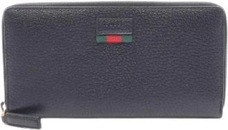 Gucci Portefeuille long en cuir doccasion - Femme - Pre-owned - Noir - Taille: ONE Size