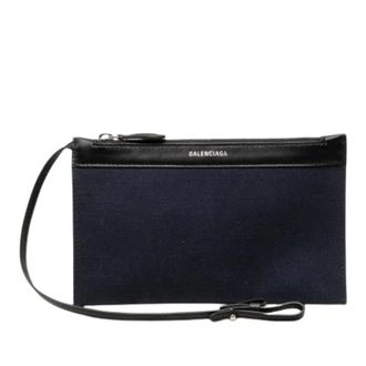 Balenciaga Pre-owned Canvas Pouch - - Pre-owned - Damen - Blau - ONE SIZE