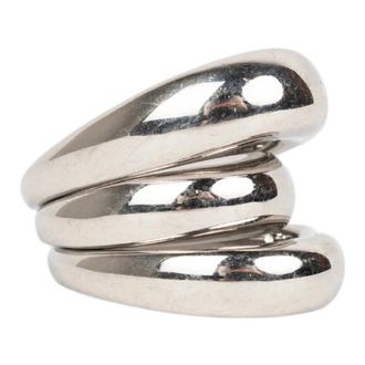 Panconesi Gew&ouml;lbter Solar Ring in Silber - - Accessories - Damen - Grau - M