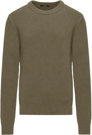 Bomboogie Homme, Pulls, Vert, Taille: S Pull Ras du Cou Manches Longues C&ocirc;tel&eacute;