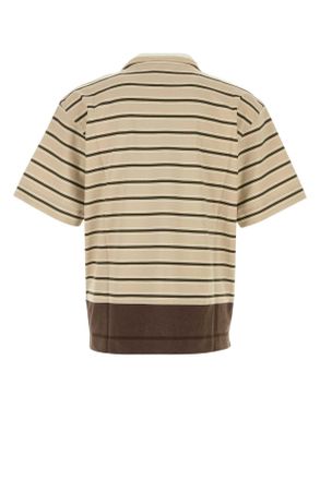 Bottega Veneta Mens Embroidered Cotton T-Shirt Brown Exterior Exterior: T-shirts And Polos