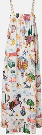 Camilla Verziertes Maxikleid aus Baumwolle