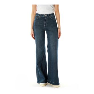 Closed Femme, Jeans, Bleu, Taille: W29 L32 Jean taille haute &eacute;vas&eacute;