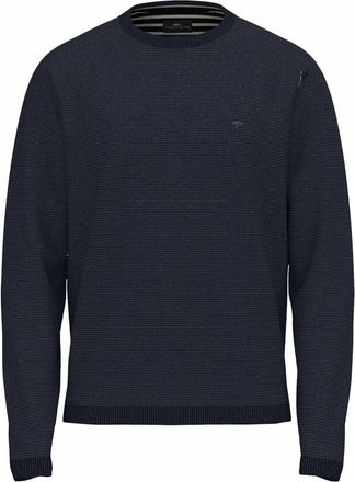 Fynch-Hatton Klassischer Rippstrick-Pullover - - Knitwear - Herren - Blau - 2XL