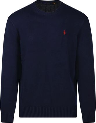 Ralph Lauren Homme, Pulls, Bleu, Taille: S Pull ras du cou en coton