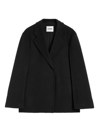 Jil Sander Klassischer Wollmantel - Schwarz