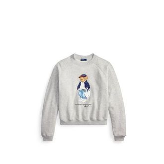 Polo Ralph Lauren Sweatshirt &agrave; logo en coton m&eacute;lang&eacute;