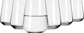 Ritzenhoff 6301003 Wasserglas 500 ml - Serie Lichtweiss - 6 Stück Trinkgläser im Geschenkset, stilvoll - Made in Germany