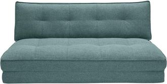 Miliboo Miliboo - Chauffeuse 2 places convertible en tissu vert de gris sally