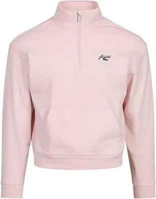 Lacoste Sweat droit col montant en coton m&eacute;lang&eacute;
