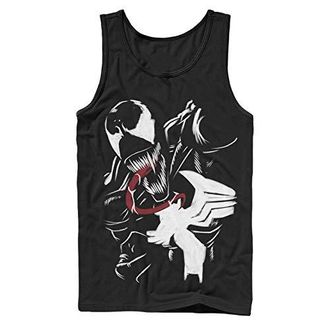 MARVEL Débardeur Officiel Venom Paint pour Homme Chemise, Noir, XL