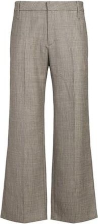 Amomento Pantalon droit &agrave; chevrons en laine