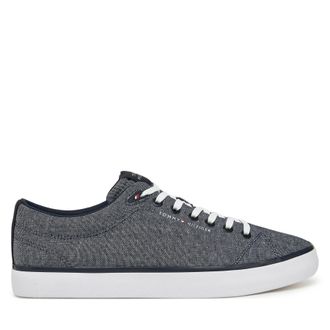 Tommy Hilfiger Sneakers aus Stoff Tommy Hilfiger Th Hi Vulc Low Core Chambray FM0FM05389 Blau