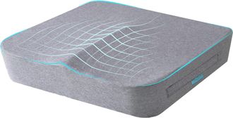 Bonmedico Sitzkissen orthopädisch - Ergonomisches Memory Foam Kissen für Bürostuhl, Auto, Rollstuhlkissen oder Sitzerhöhung für Erwachsene - Wellness Grau