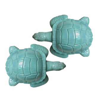 Generico Set mit 2 WC-Schraubenabdeckungen - Schildkr&ouml;ten-Design aus Harz, dekorative Abdeckungen f&uuml;r das Badezimmer, f&uuml;r Innensp&uuml;lkasten Dusche, Boden, WC, Er