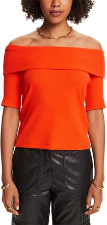 Esprit Damen 034ee1k306 T-Shirt, 880/Bright Orange, XXS