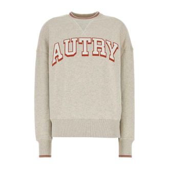 Autry Hellgrauer Baumwoll-Damen-Sweatshirt - - Sweatshirts & Hoodies - Damen - Grau - XL
