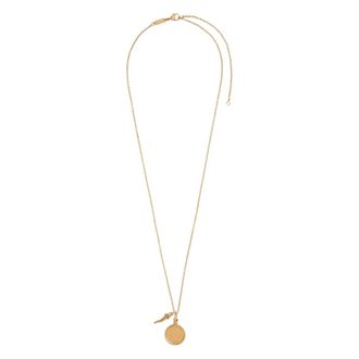 Dolce & Gabbana Medaille & Horn Halskette - - Accessories - Damen - Gelb - ONE SIZE