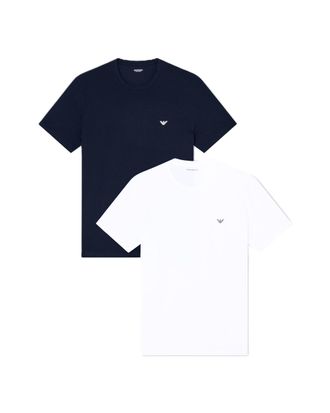 Emporio Armani Mans Endurance 2-Pack Crew Neck T-Shirt Blue XXL Regular Fit, blau, XXL