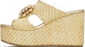 Loriblu Femme, Chaussures, Jaune, Taille: 39 EU Fabric Wedge Sandal