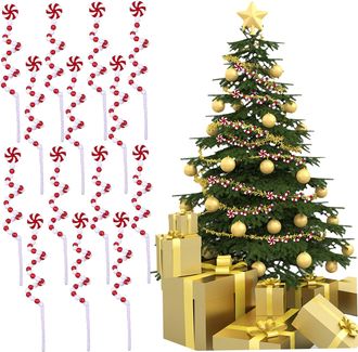 Hemobllo 25stücke Zuckerstäbchen Dekorationen Einstellbare Weihnachtsbaum Sticks Ornamente Für Weihnachtsbaum-Spitzen Und Party-zubehör