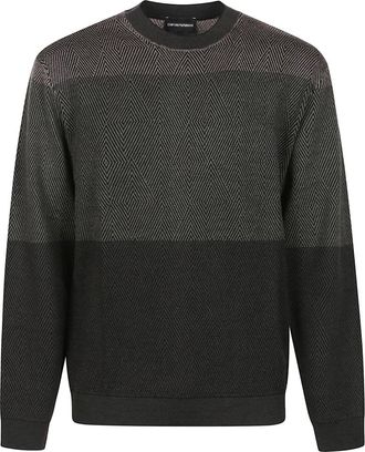 Emporio Armani Homme, Sweatshirts et sweats à capuche, Multicolore, Taille: L Pull Tricoté Élégant pour Homme