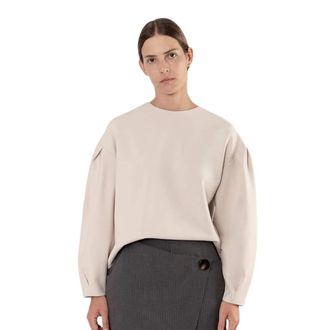Chie Mihara Oversized Bluse mit Ballon&auml;rmeln - - Blouses & Shirts - Damen - Beige - S