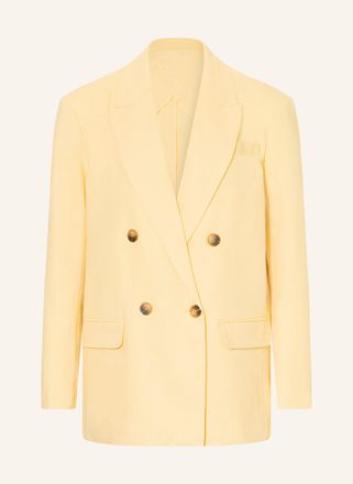 Selected Oversized-Blazer Mit Leinen gelb