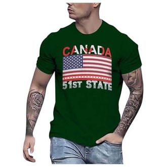 Generic T-shirt &agrave; manches courtes pour homme 51st State Canada T-shirt &agrave; manches courtes Motif &laquo; Macht Kanada 51st State Macht Amerika und Canada Wieder gro&szlig;a